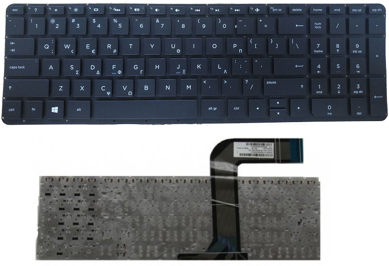 Πληκτρολόγιο Ελληνικό-Greek Laptop Keyboard HP Pavilion 17-F151NV 17 ...
